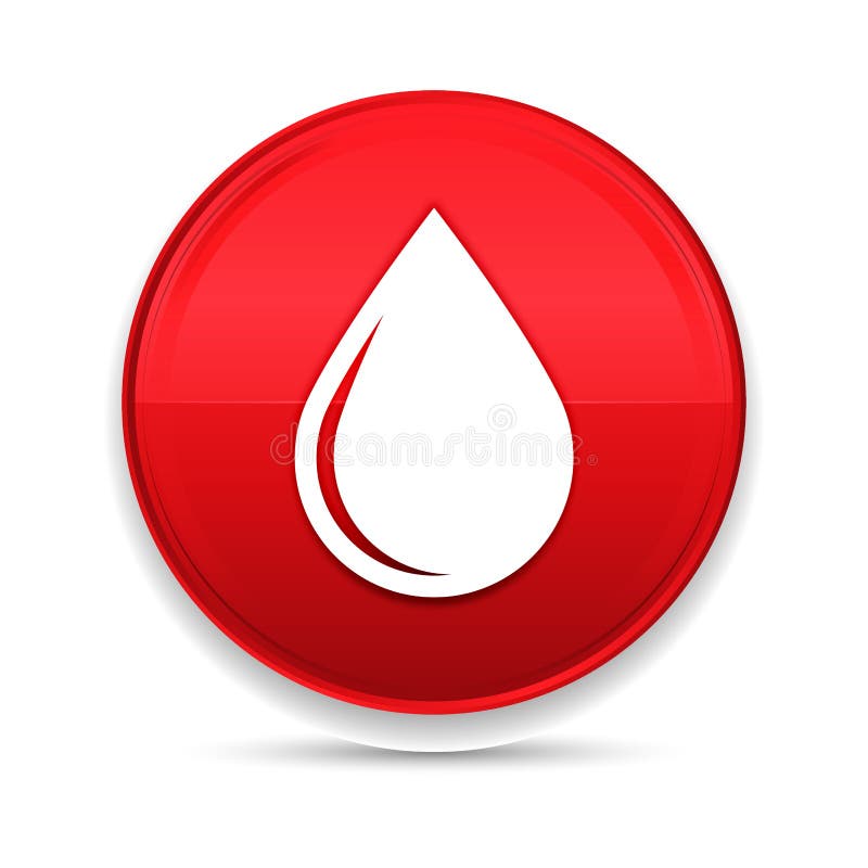 Water Drop Icon Shiny Luxury Design Red Button Vector Stock Vector ...