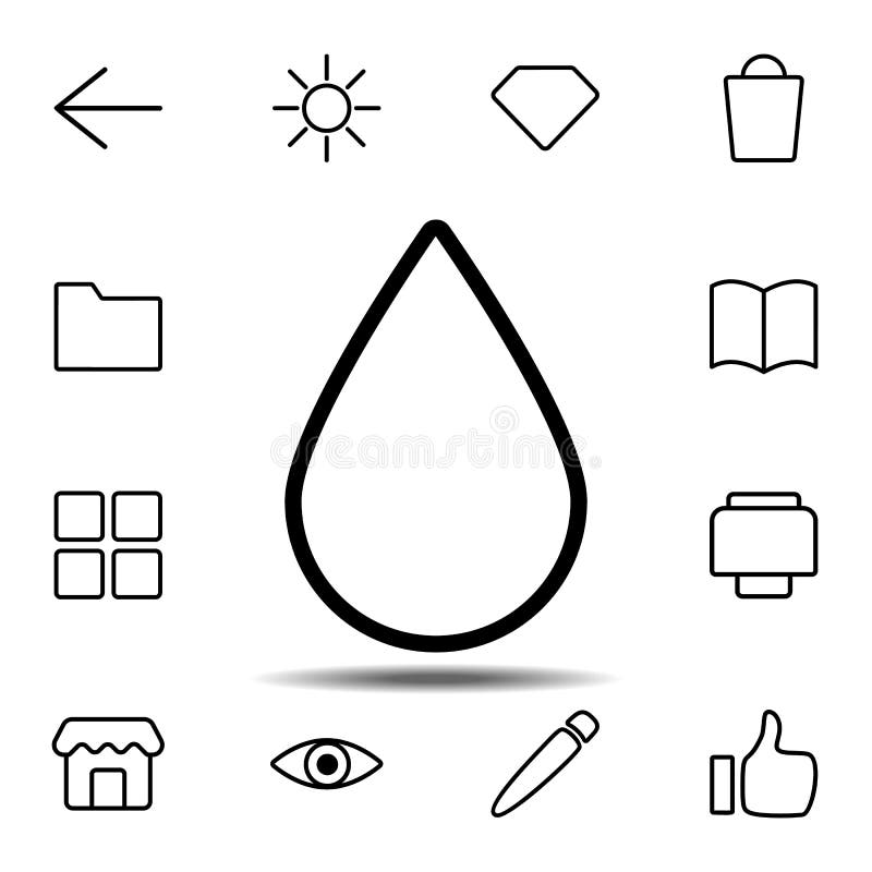 Water Drop Minimalistic Logo Set Stock Illustrations – 94 Water Drop ...