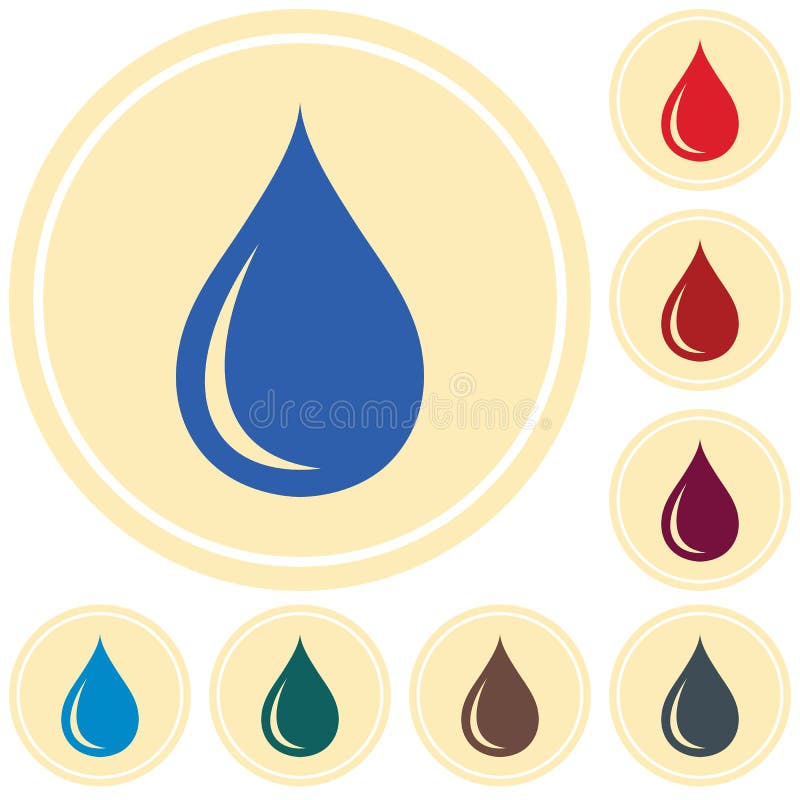Water drop icon stock vector. Illustration of point - 110777941