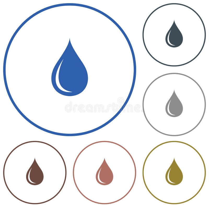 Water drop icon stock vector. Illustration of droplet - 97813298