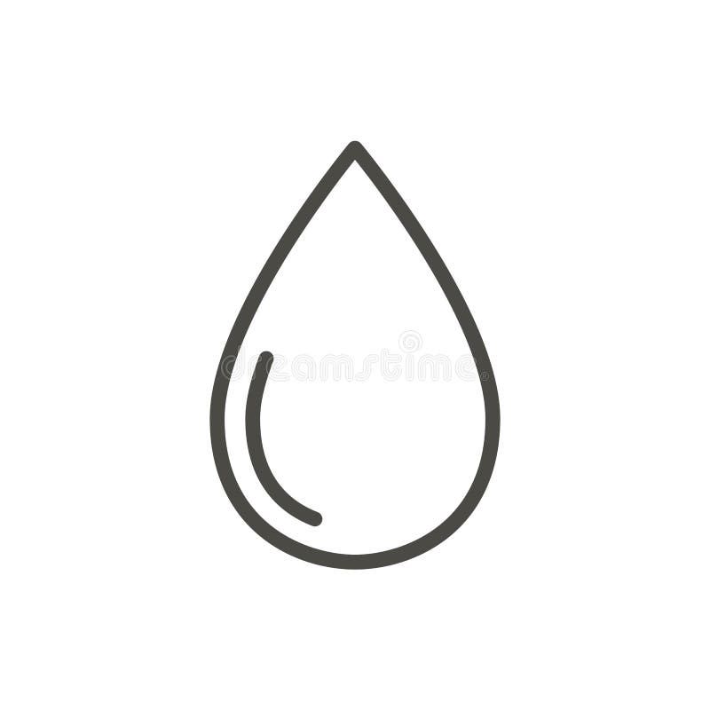 Water Drop Icon Vector. Line Rain Drop Symbol Stock Vector ...
