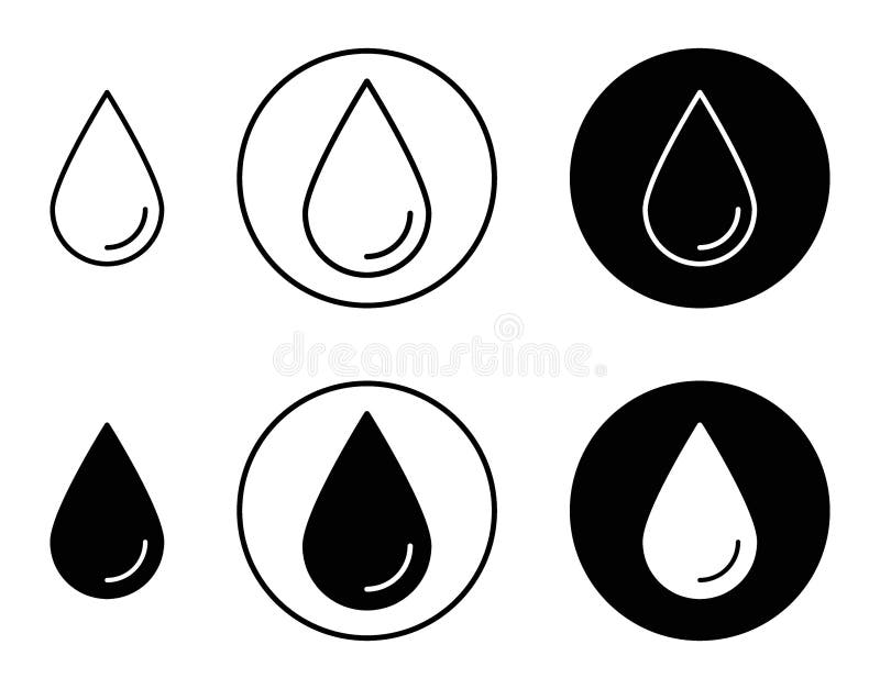 No Water Drop Sign. Waterproof No Drop Vector Symbol. Wet Liquid ...
