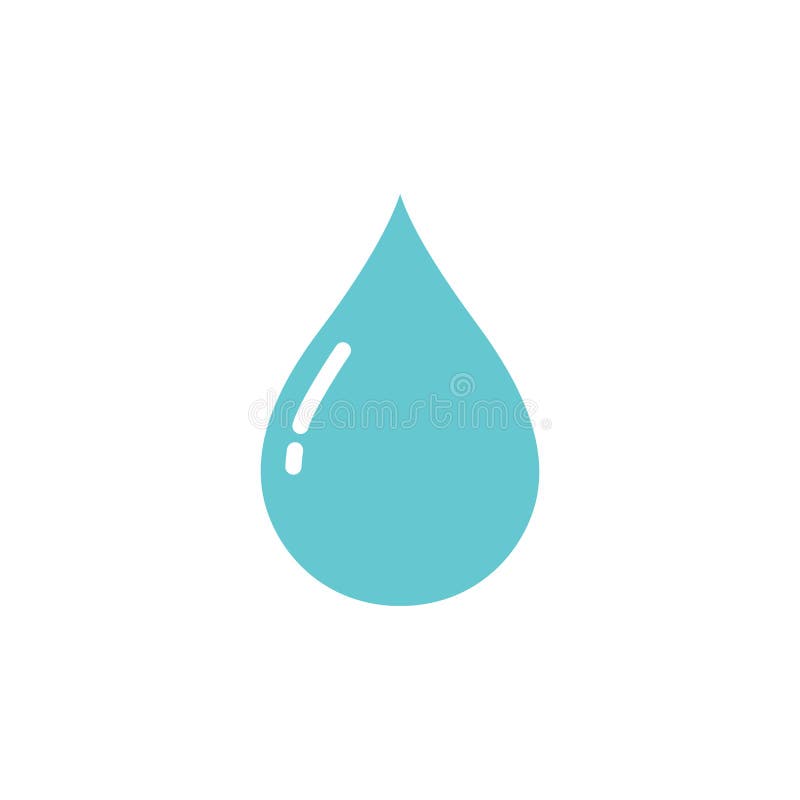 Water Drop Icon on a White Background Stock Vector - Illustration of ...