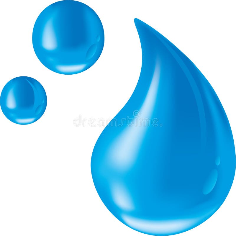 Water Drop Icons in Geometric Shape with Lights and Shadows Stock ...