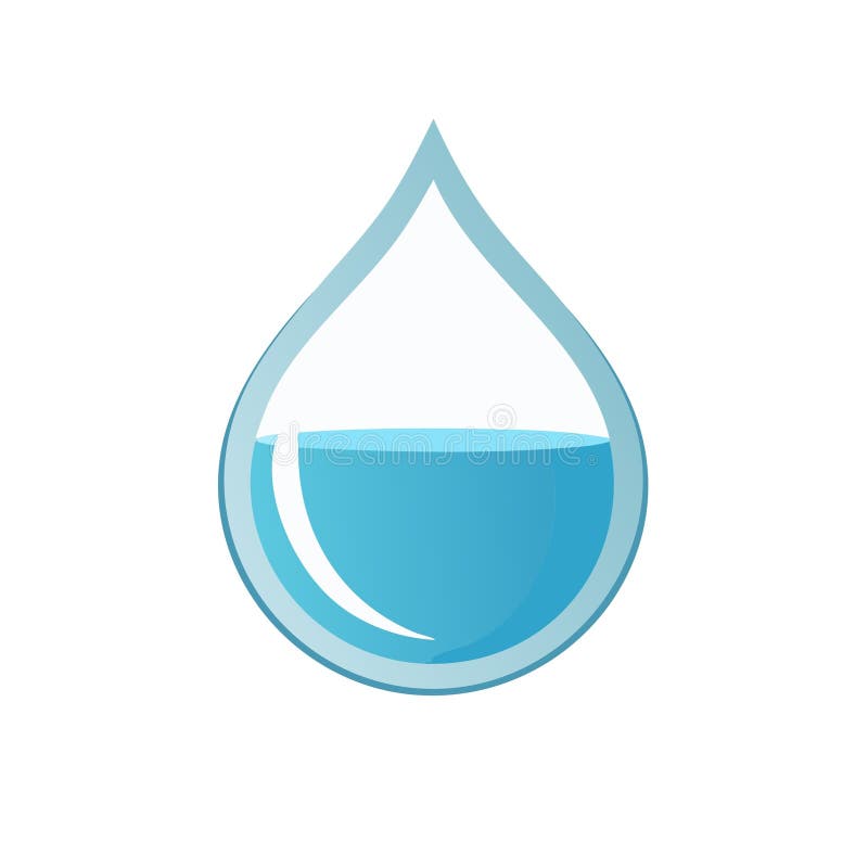 Water Drop Illustration with Blue Gradient Fill - Liquid Resource ...