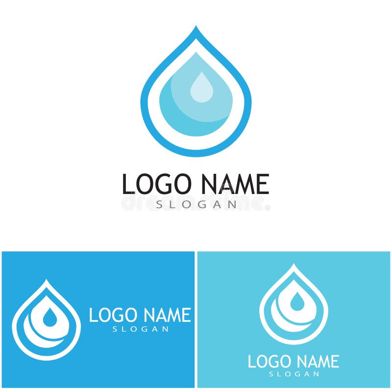 Water Drop Illustration Logo Vector Design Stock Vector - Illustration ...