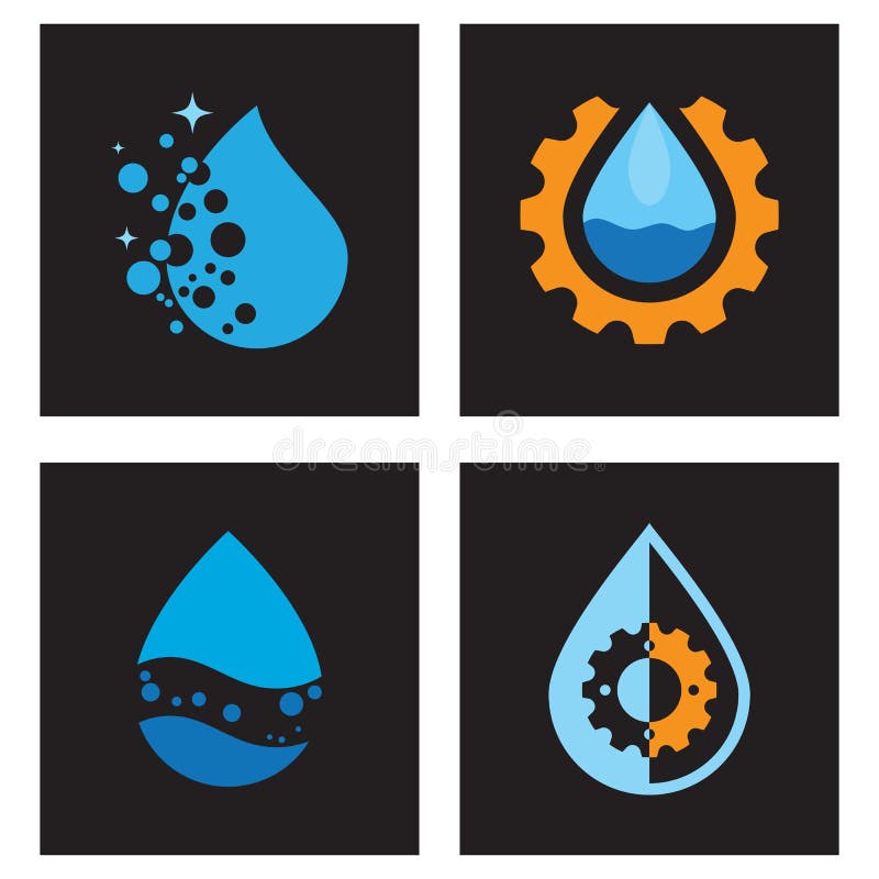Water Drop Illustration Logo Vector Design Stock Vector - Illustration ...