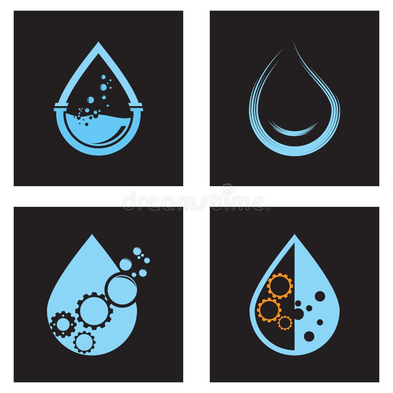 Water Drop Illustration Logo Vector Design Stock Vector - Illustration ...