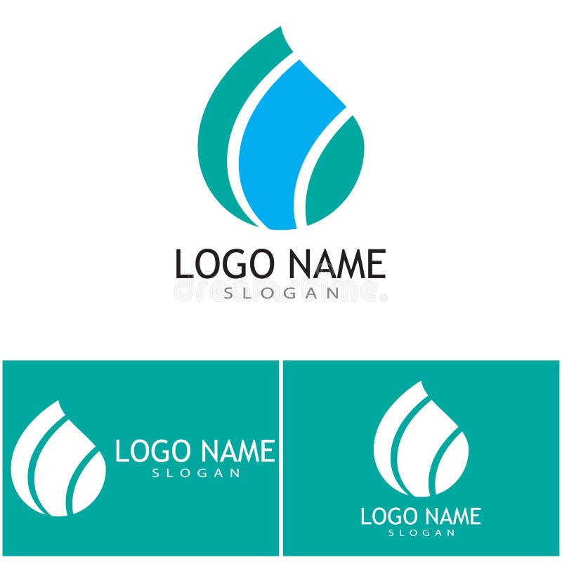 Water Drop Illustration Logo Vector Design Stock Vector - Illustration ...
