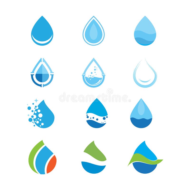Water Drop Illustration Logo Vector Design Stock Vector - Illustration ...