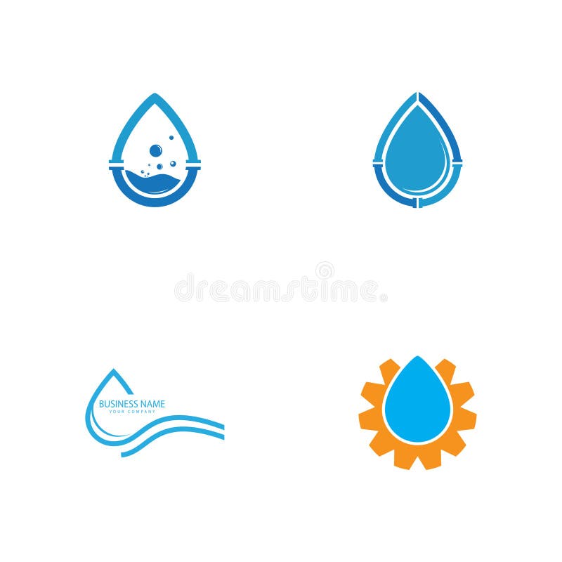 Water Drop Illustration Logo Vector Design Stock Vector - Illustration ...