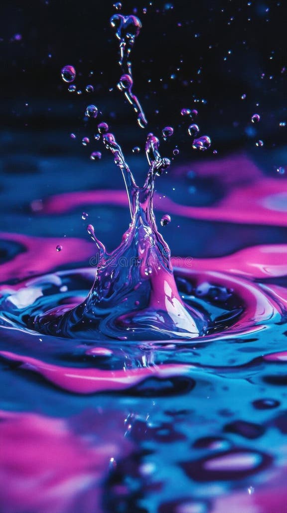 Water Drop Impact - Abstract Art Stock Image - Image of detail, graphic ...