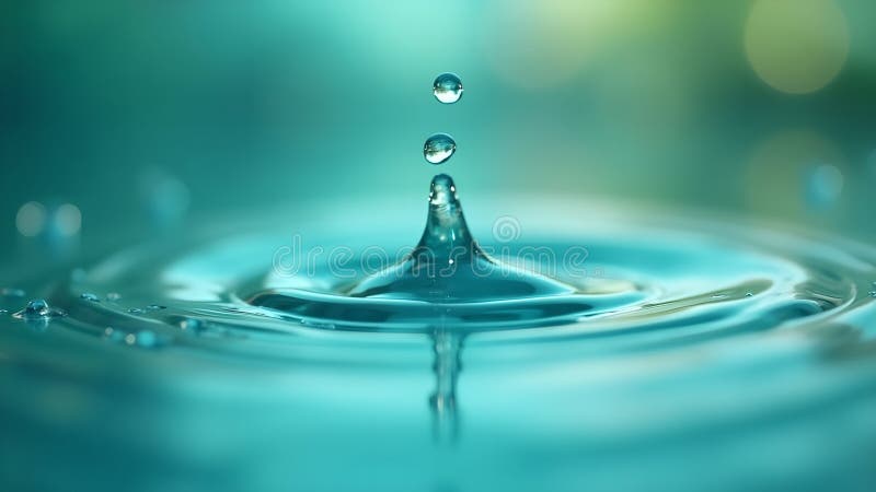 Water Drop Impact Creates Ripple Effect Stock Illustration ...