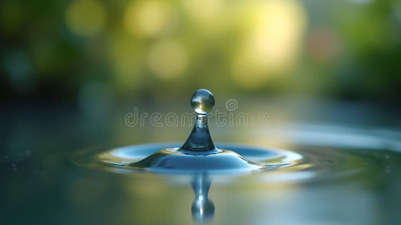 Water Drop Impact Creating Ripples Effect Stock Illustration ...
