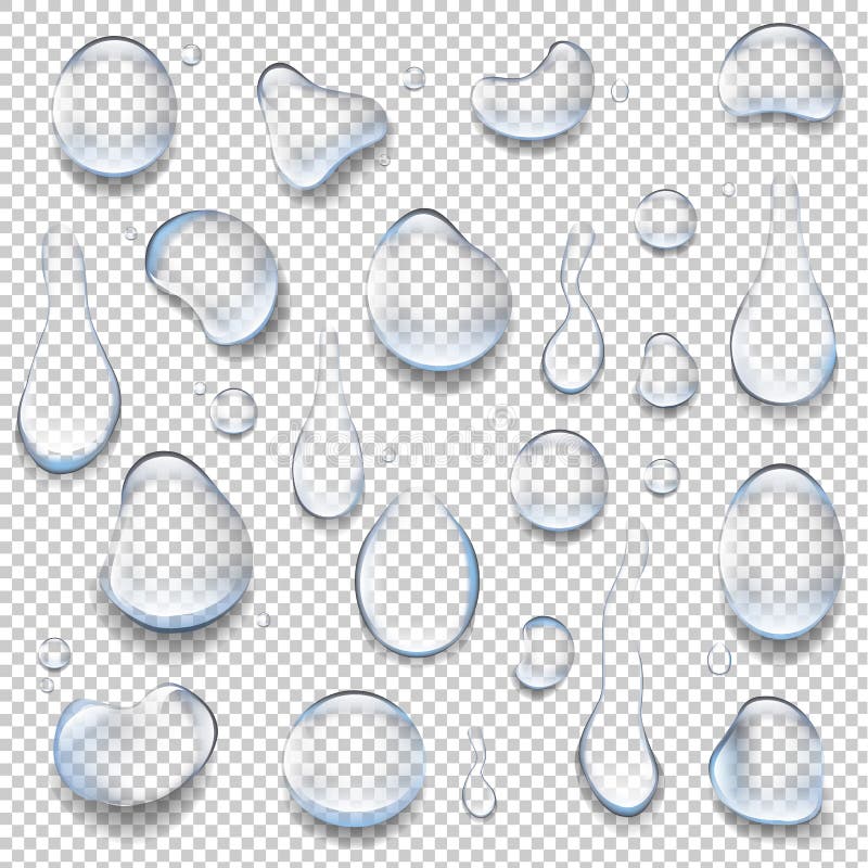 Water Drop Isolated Big Set Stock Vector - Illustration of cool, growth ...