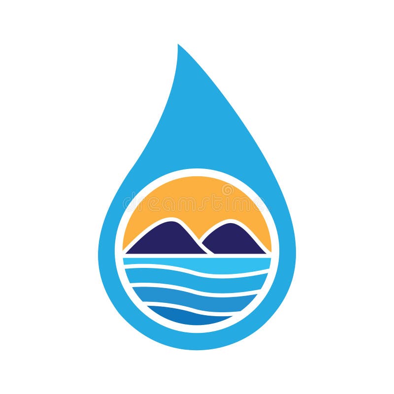 Water Drop Landscaping Logo Vector Stock Vector - Illustration of ...
