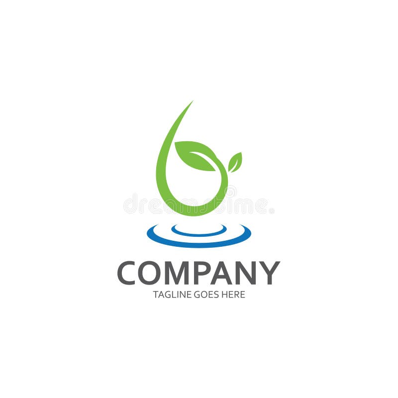 Water Drop And Leaf Logo Template Vector. Stock Vector - Illustration ...