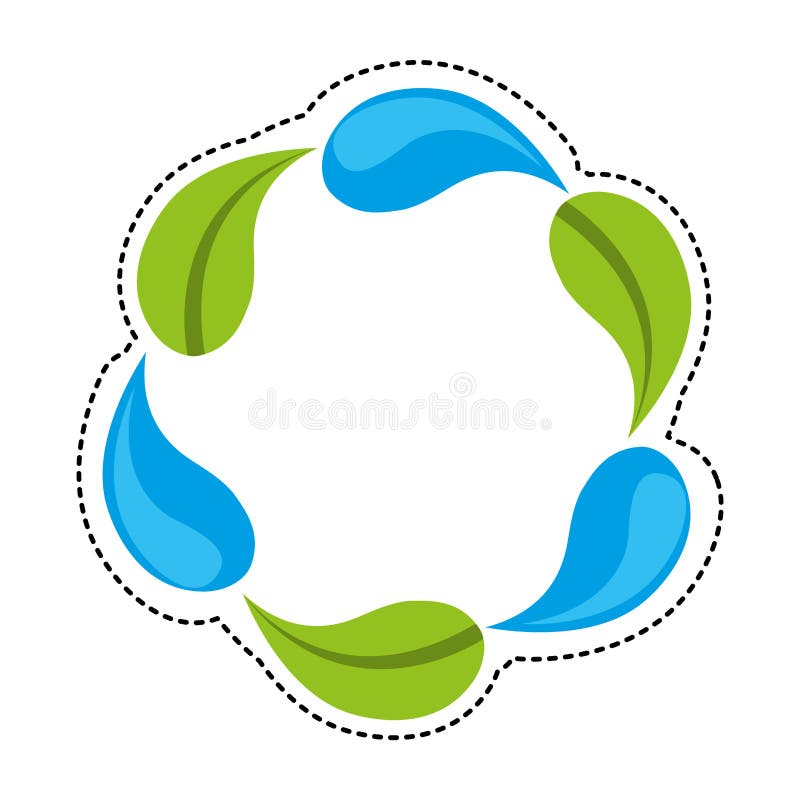 Water drop and leaf plant stock illustration. Illustration of isolated ...