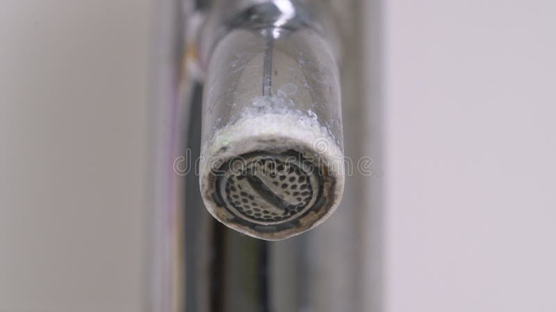 Water Drop Leaking of a Broken Tap. Bathroom Water Leak, Corrosion ...