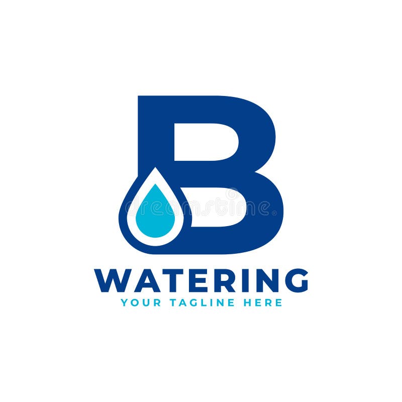 Water Drop Letter B Initial Logo. Usable for Nature and Branding Logos ...