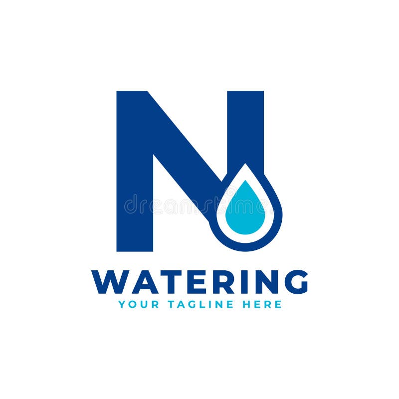 Water Drop Letter N Initial Logo. Usable for Nature and Branding Logos ...