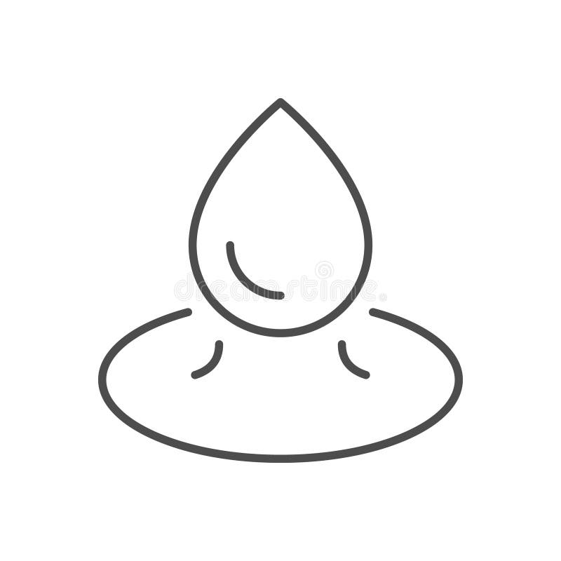 Water Drop Color Outline Icon Stock Vector - Illustration of clean ...