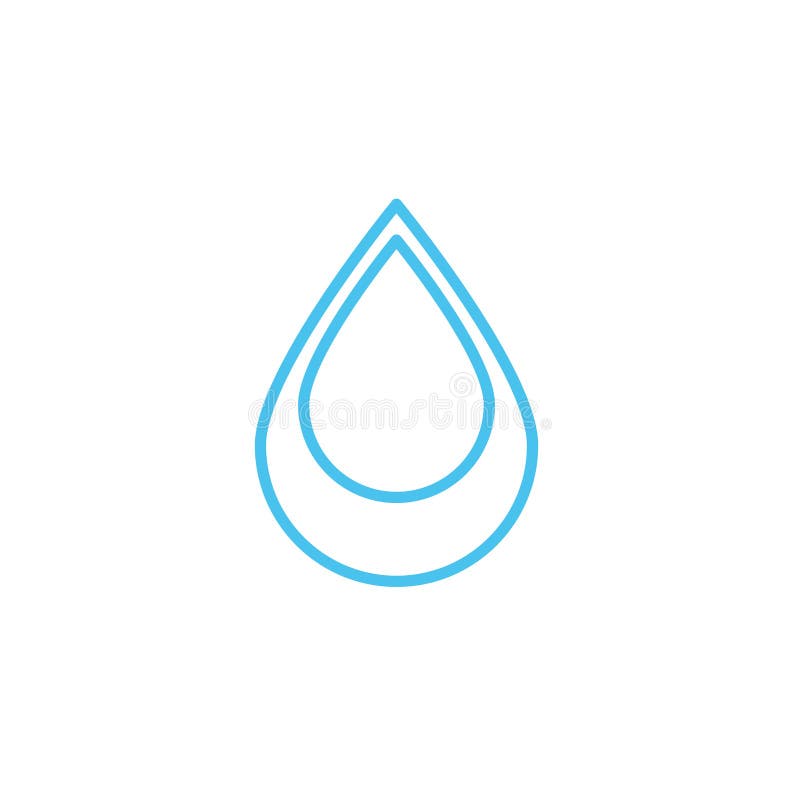 Water drop line style icon stock vector. Illustration of natural ...