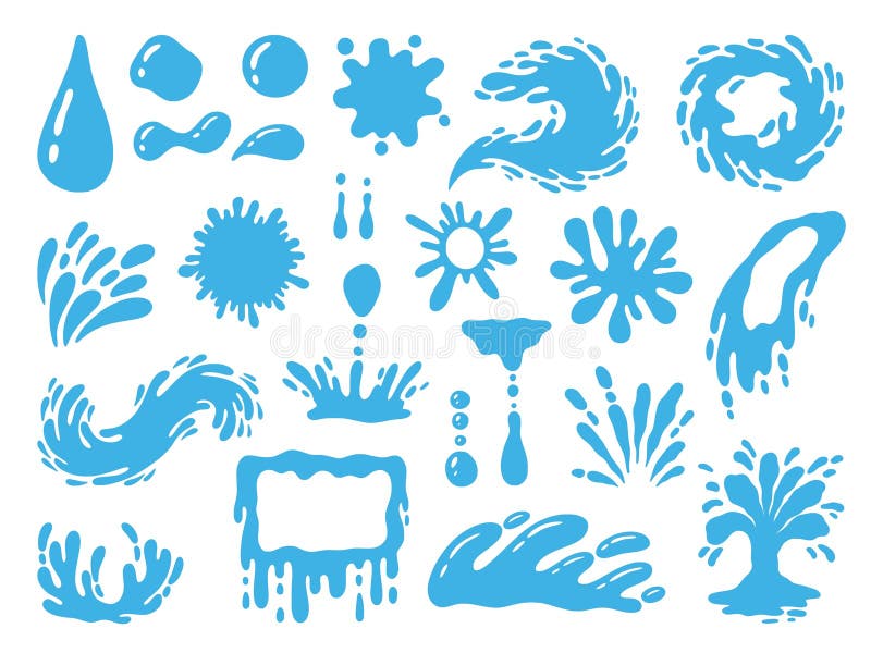 Sea Wave Frame. Seamless Ocean Storm Tide Waves Wavy River Blue Water ...