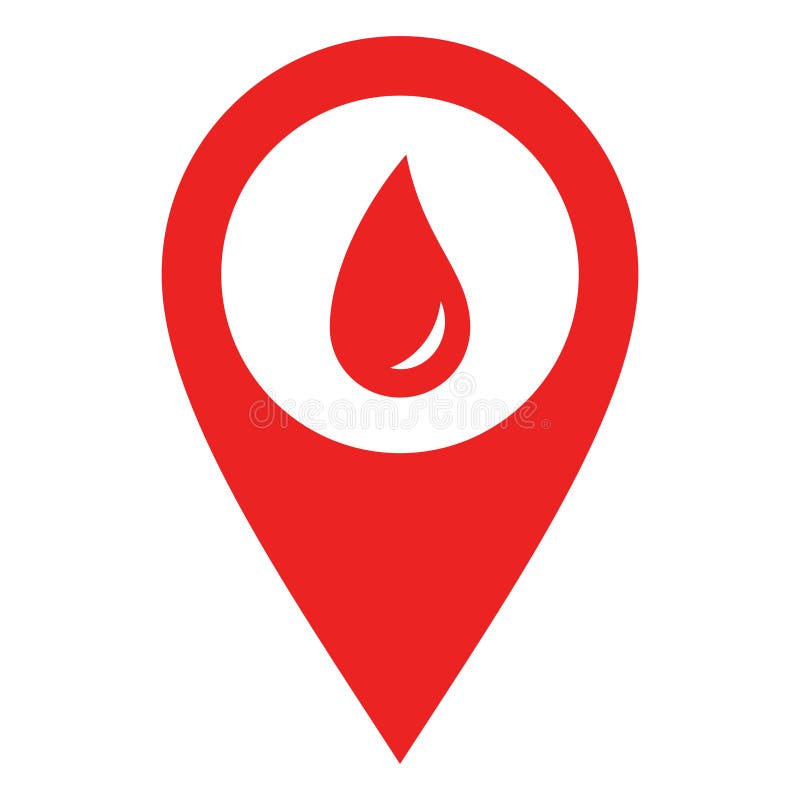 Water Drop and Location Pin Stock Vector - Illustration of location ...