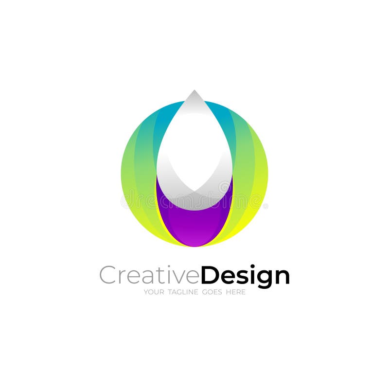 Water Drop Logo with 3d Colorful, Modern Logos Stock Vector ...