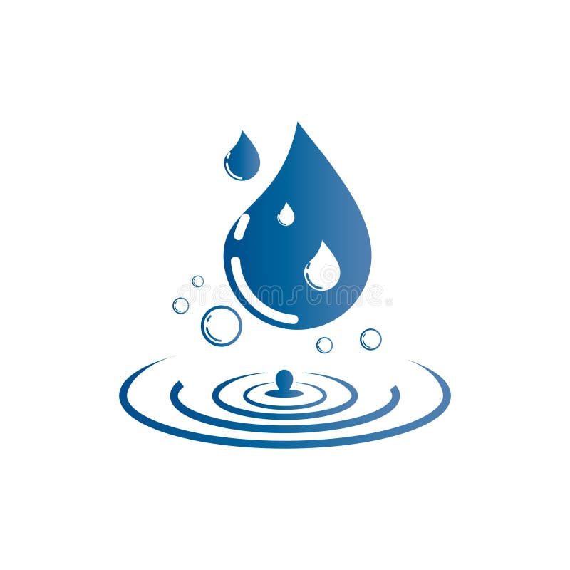 Water Drop Logo. Water Droplet Icon Stock Vector - Illustration of ...