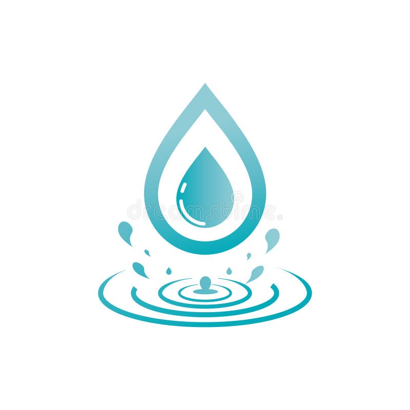 Water Drop Logo. Water Droplet Icon Stock Vector - Illustration of ...
