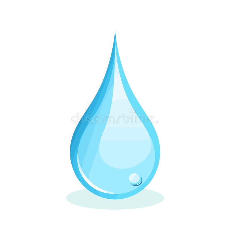 Water Drop Logo Icon. Image of Blue Liquid Drop Isolated on White Stock ...