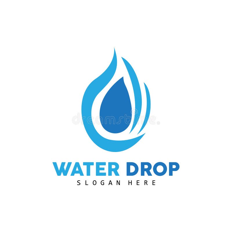 Water Drop Logo, Simple Vector, Elegant Design, Icon Symbol Template ...