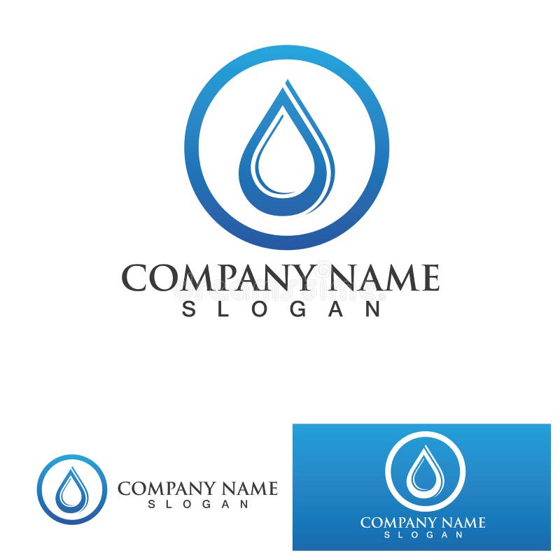 Water Drop Logo Template Vector Stock Vector - Illustration of green ...