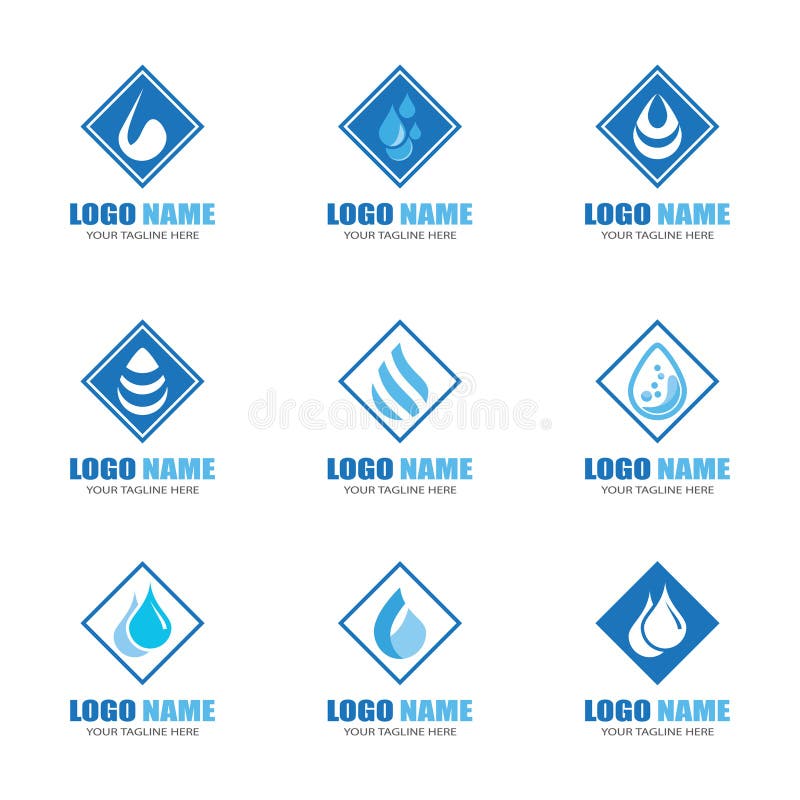 Water Drop Illustration Logo Vector Design Stock Vector - Illustration ...