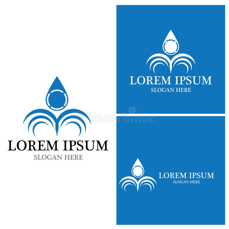 Water Drop Logo Template Vector Stock Illustration - Illustration of ...