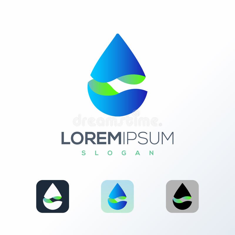 Water Drop Logo Template Vector Illustration Design. Wave Concept Stock ...