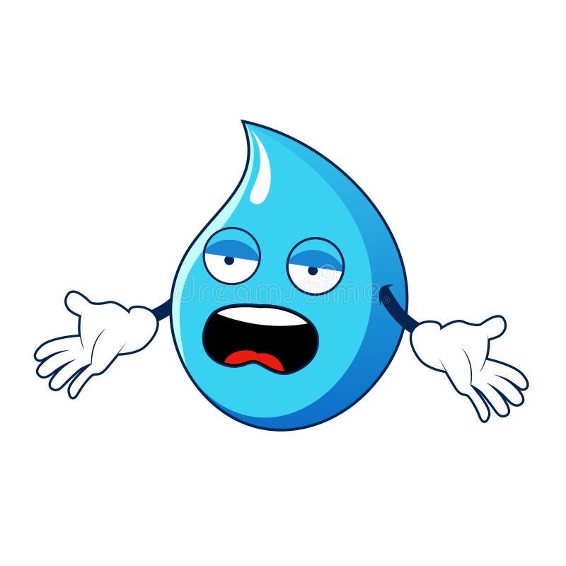 Cartoon Water Drop Angry Stock Illustrations – 186 Cartoon Water Drop ...