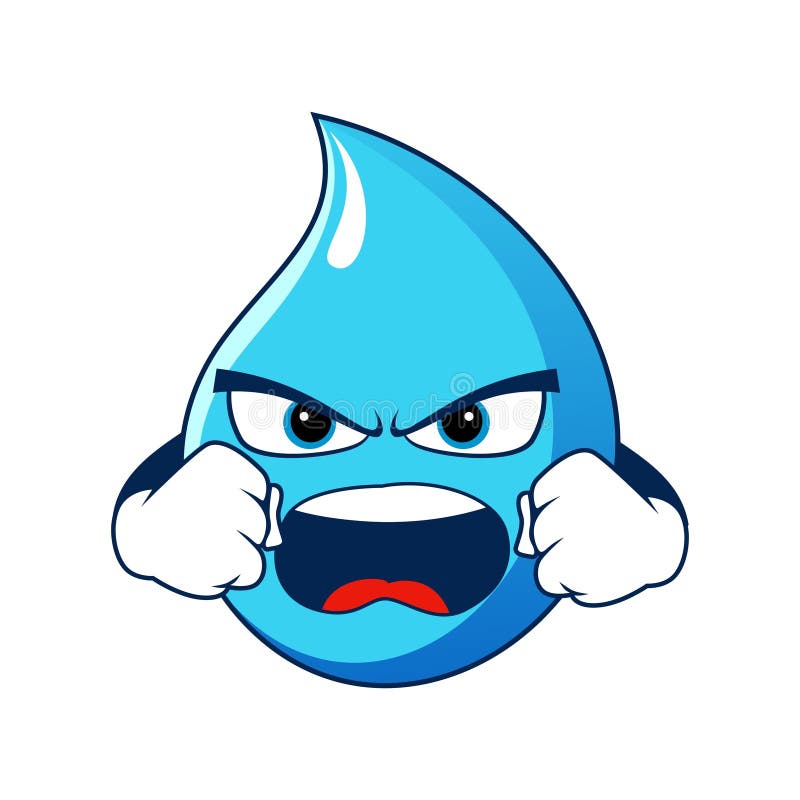 Cartoon Water Drop Angry Stock Illustrations – 186 Cartoon Water Drop ...