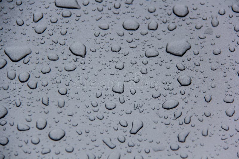 Water drop on metal stock image. Image of drops, clean - 95125471