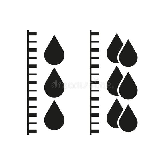 Water Drop Meter. Liquid Level Indicator. Raindrop Vector Elements ...