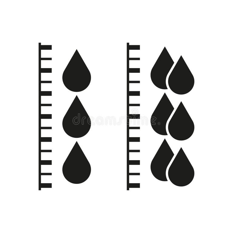 Water Drop Meter. Liquid Level Indicator. Raindrop Vector Elements ...