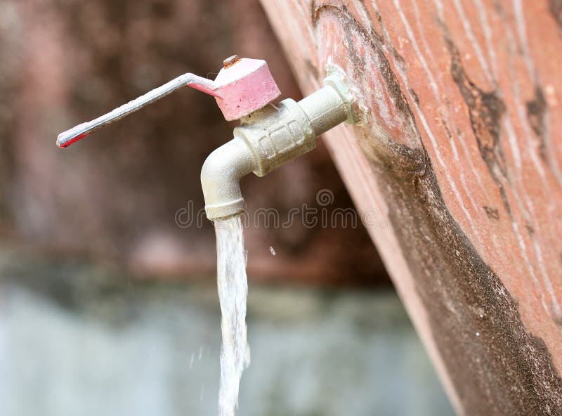 Water drop from old faucet stock photo. Image of liquid - 43298442