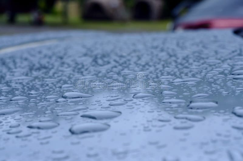 Water Drop Pattern on Gray Metal Surface Stock Image - Image of light ...