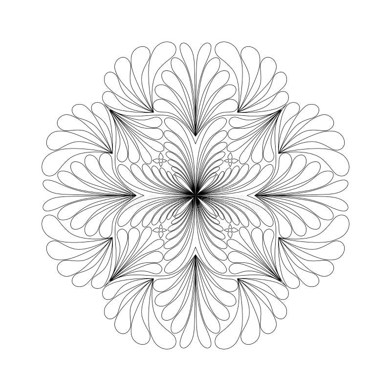 Doodle Water Drop On Tribal Mandala. Stock Vector - Illustration of ...