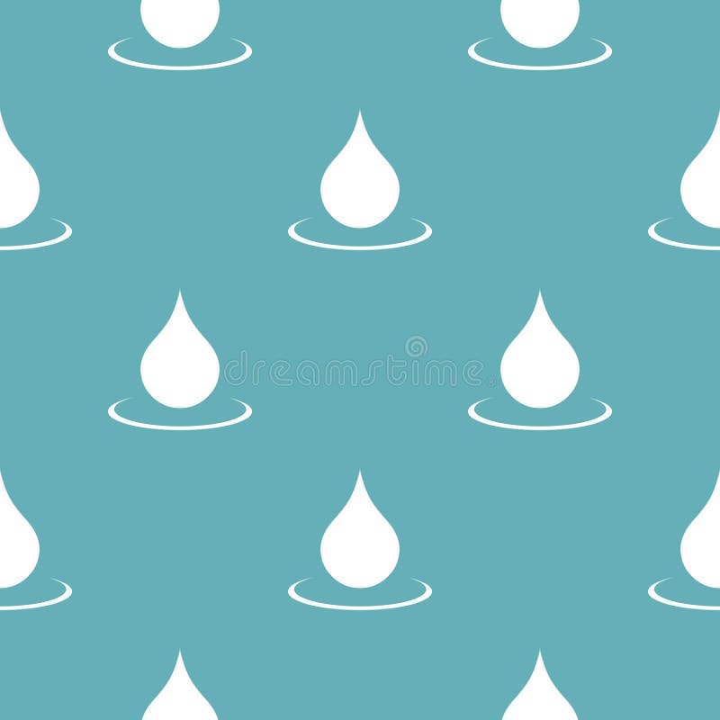 Water Drop Pattern Seamless Blue Stock Illustration - Illustration of ...