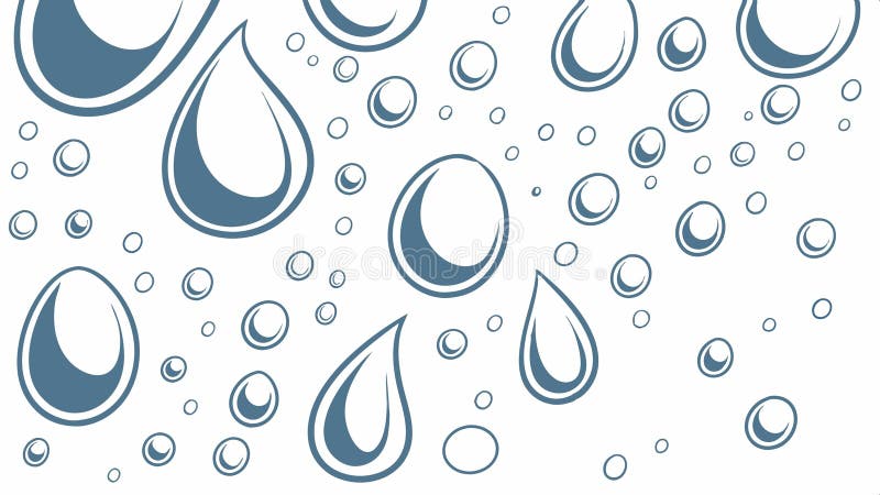 Water Drop Pattern, Seamless Nature Rain Design Vector Design ...
