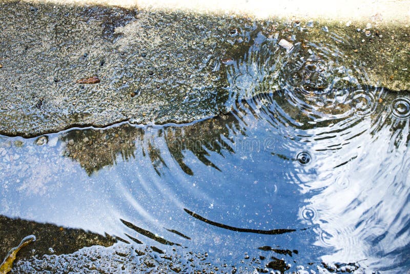 Water drop on pavement stock photo. Image of road, drop - 78591366