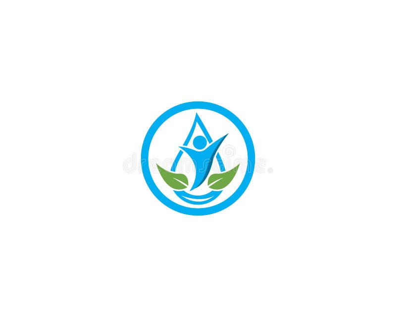 Water Drop People Icon Logo Template Stock Vector - Illustration of ...
